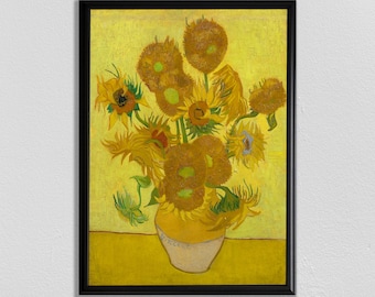 Van Gogh Sunflowers Print, Vincent Van Gogh Yellow Sunflowers, 1889 ...