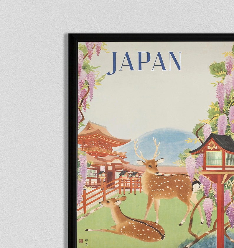 Japan Art Poster of Japan Japan Travel Poster Vintage - Etsy