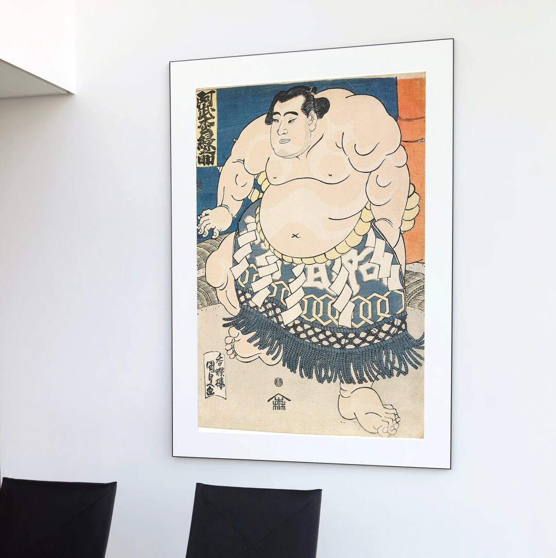 Sumo Wrestler, Samurai Art Print, Samurai Poster, Japanese Decor ...