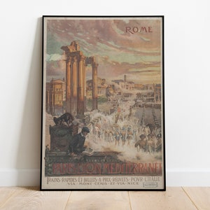 Rome Poster, Poster Di Roma, Affiche De Rome, Retro Poster, Vintage ...
