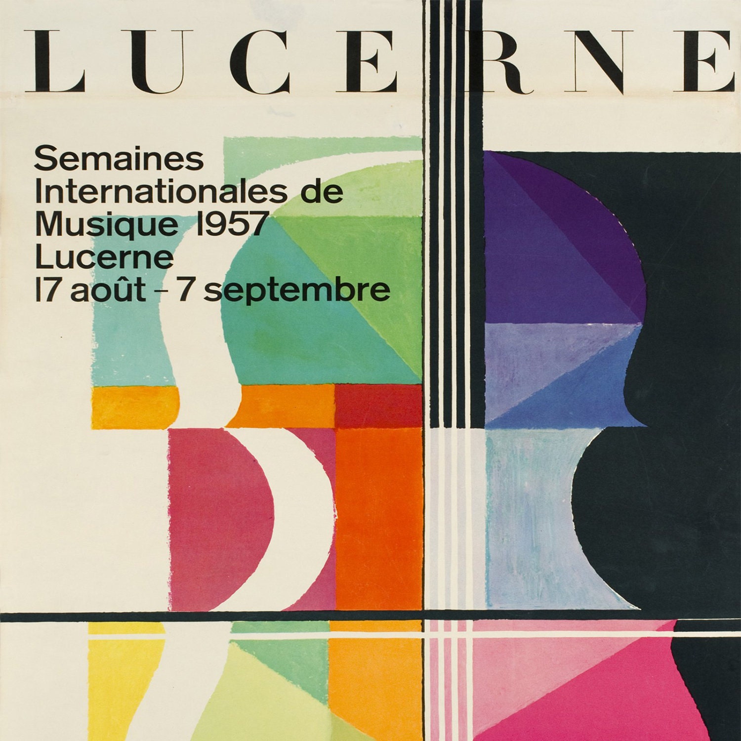 LUCERNE: Museum Exhibition Poster Modern Wall Art Mid | Etsy