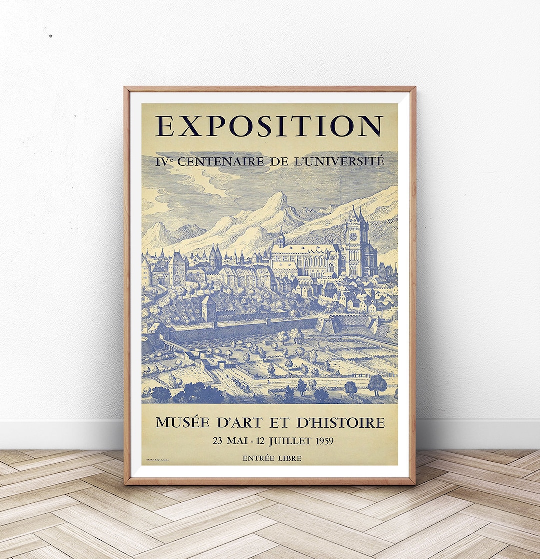 CLASSIC Vintage Exhibition Poster, Modern Wall Art, Mid Century Modern ...