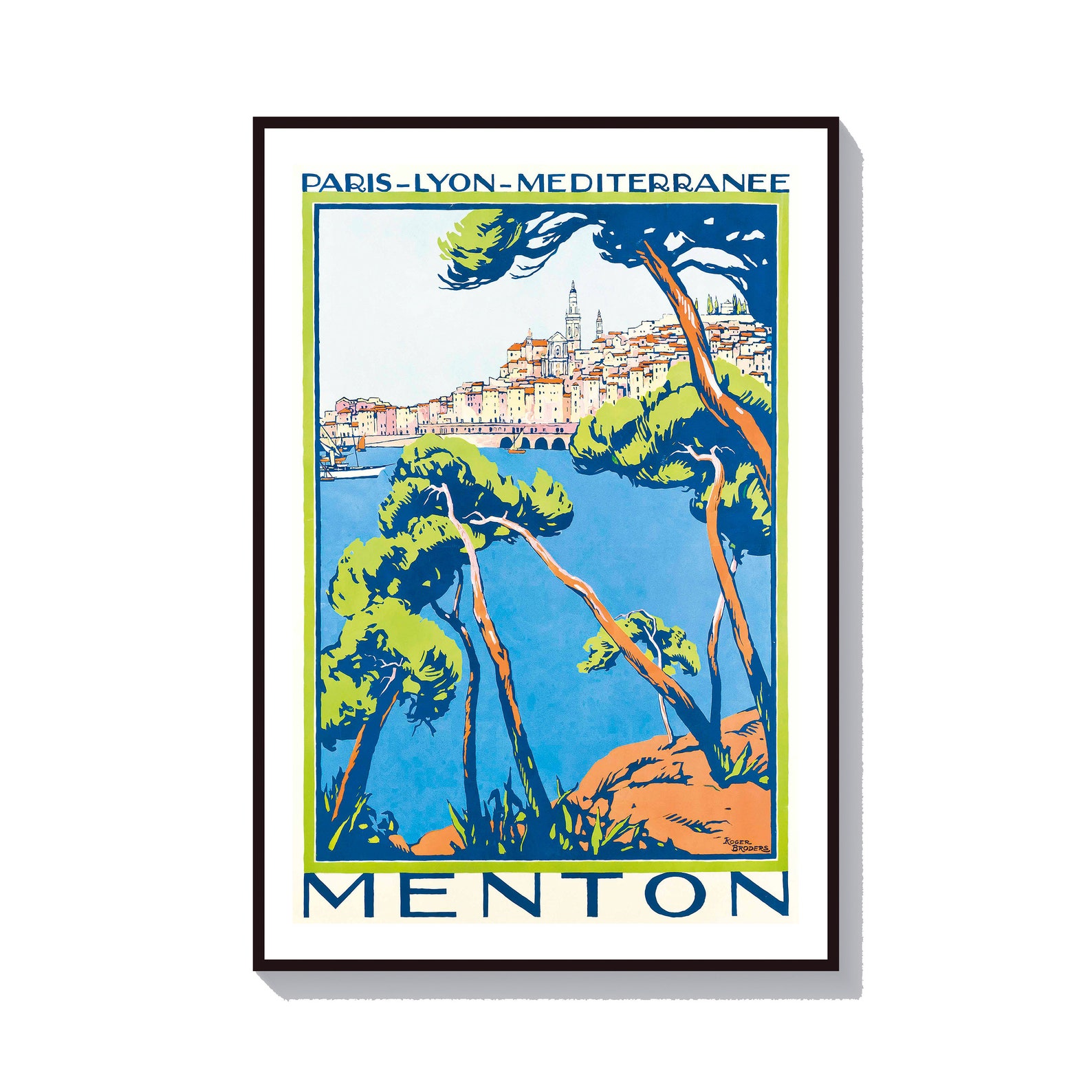 Menton Poster French Riviera Print Cote D'azur Poster - Etsy