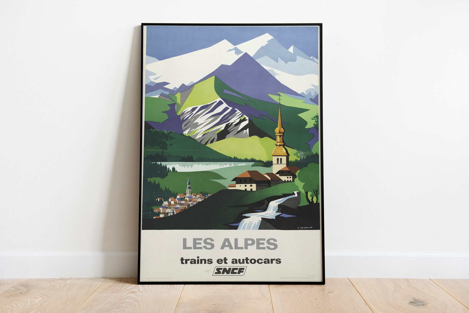 Les Alpes French Alps Print France Poster Skiing Mountain | Etsy