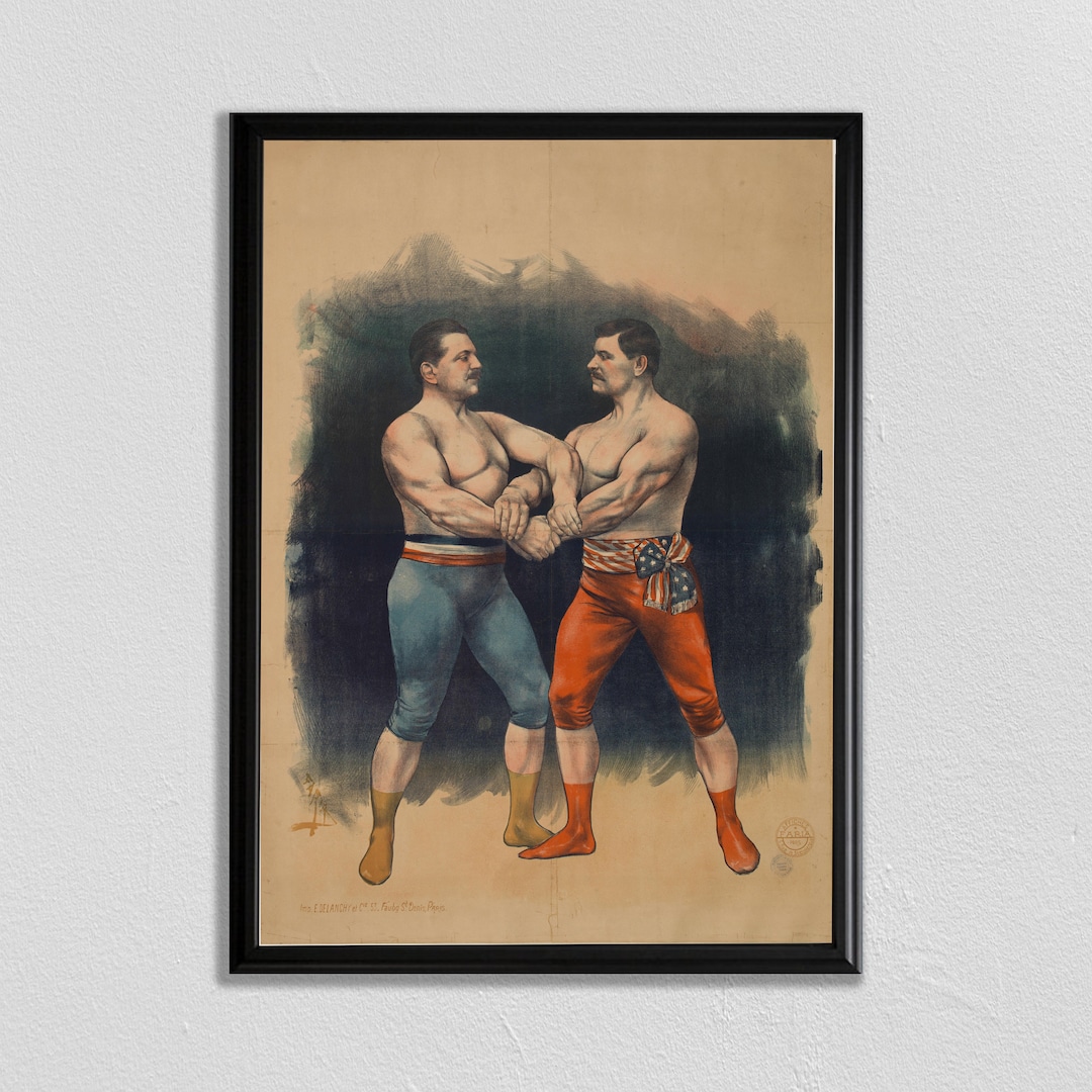 Vintage Wrestling Poster: Retro Sports Print - Etsy