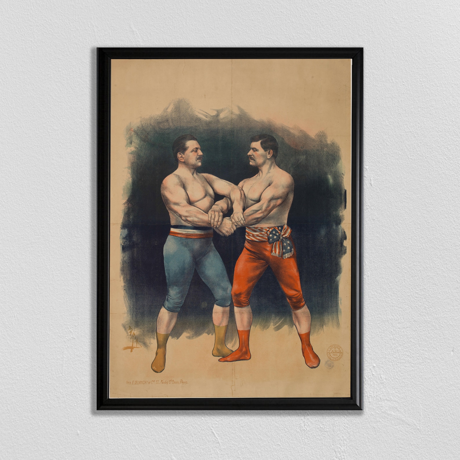 Wrestling Poster Vintage Sports Decor Vintage Wrestling | Etsy