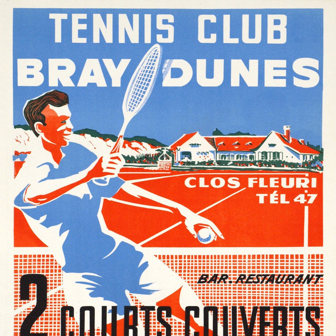 Vintage Tennis Poster Sports Print Vintage Sport Wall Art - Etsy