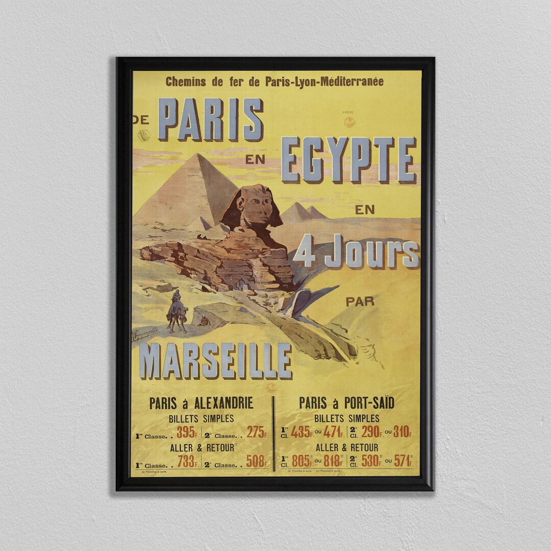 Egypt Poster, Egyptian Art Print, Cairo Wall Art, Mummy, Vintage Travel ...