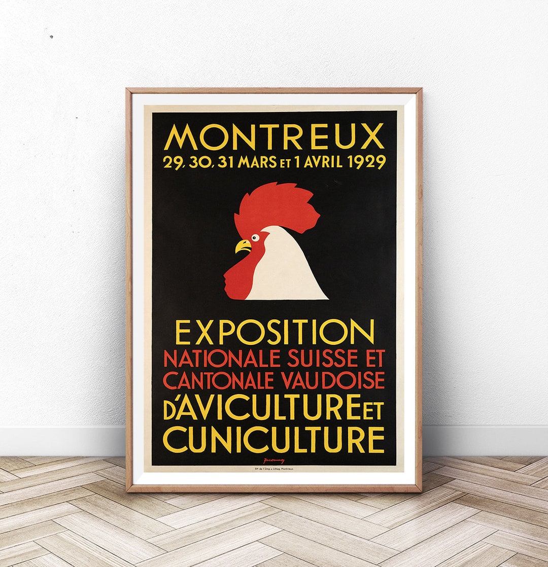 Montreux Museum Exhibition Poster: Swiss Aviculture Art Print - Etsy