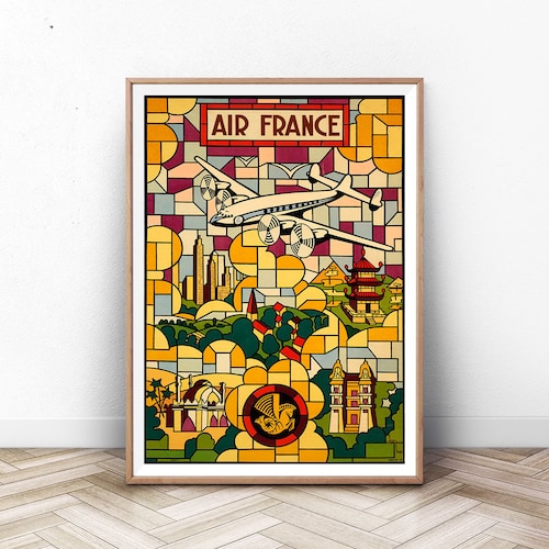 French Travel Poster France Art Print Home Decor XR174 - Etsy