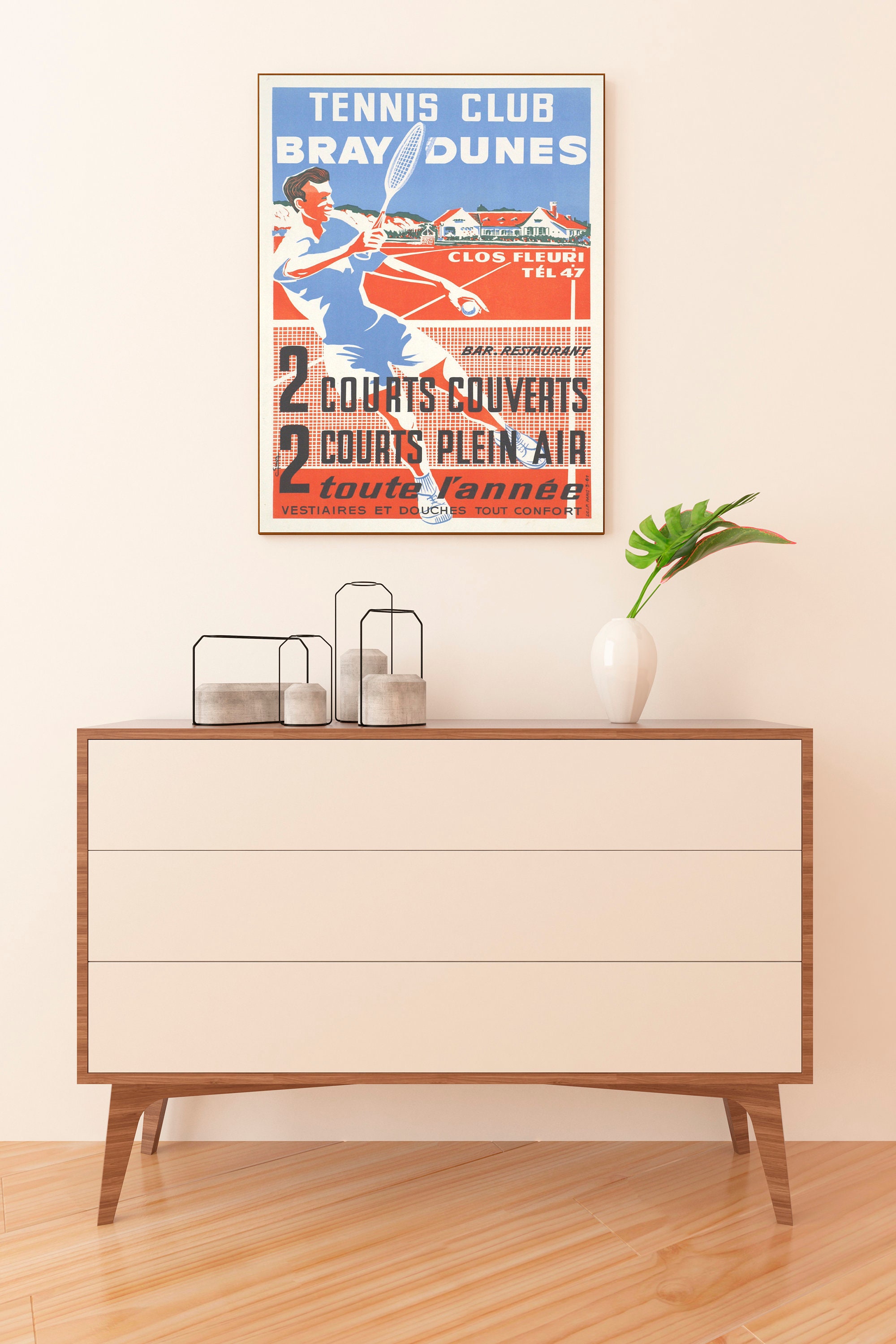 Vintage Tennis Poster Sports Print Vintage Sport Wall Art | Etsy