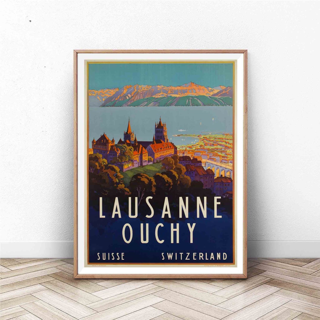 Lausanne Poster | Vintage Travel Poster | Tourism Wall Art ...
