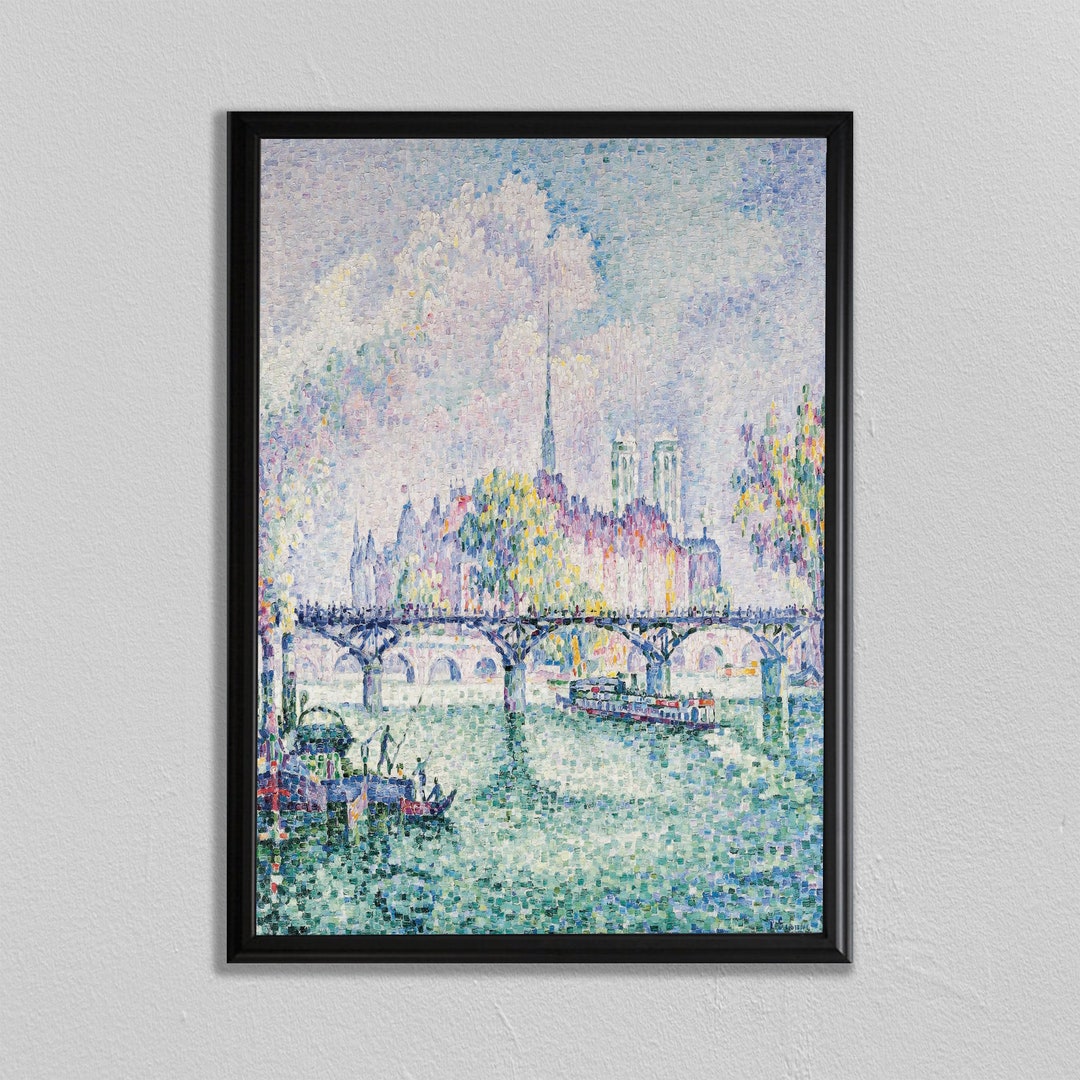 Paul Signac Print, Le Pont Des Arts, Neo-impressionism, Paul Signac Poster, Paris Wall Art, Home ...