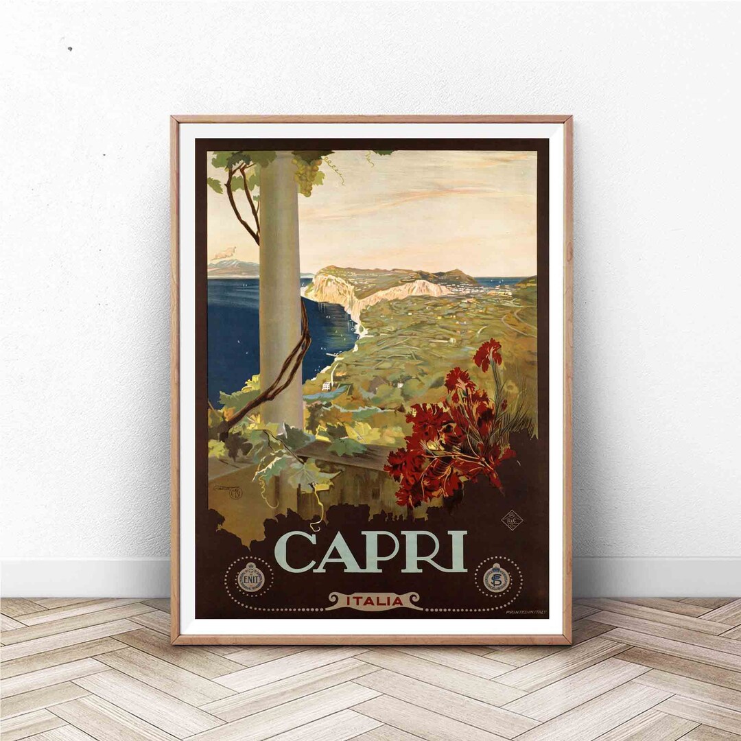 Capri Poster | Italy Wall Art | Italian Print | Vintage Wall Art ...