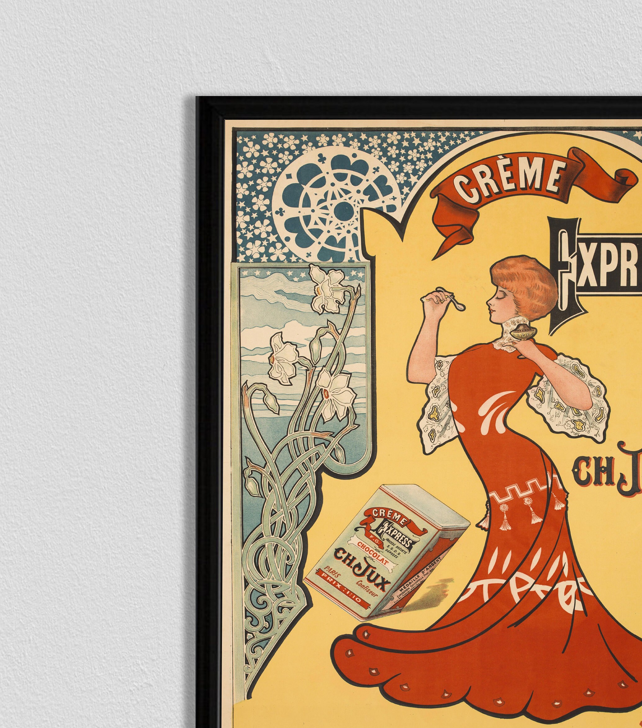 Vintage French Poster Retro Advertisement Print CREME | Etsy