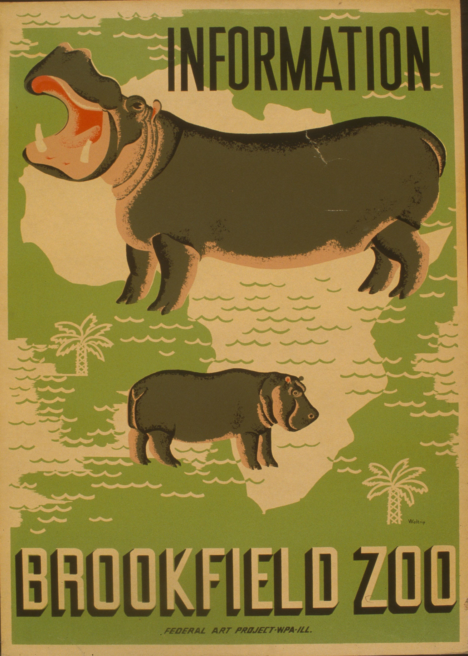 Hippo Bear Poster Hippopotamus Art Zoo Print Home Decor - Etsy