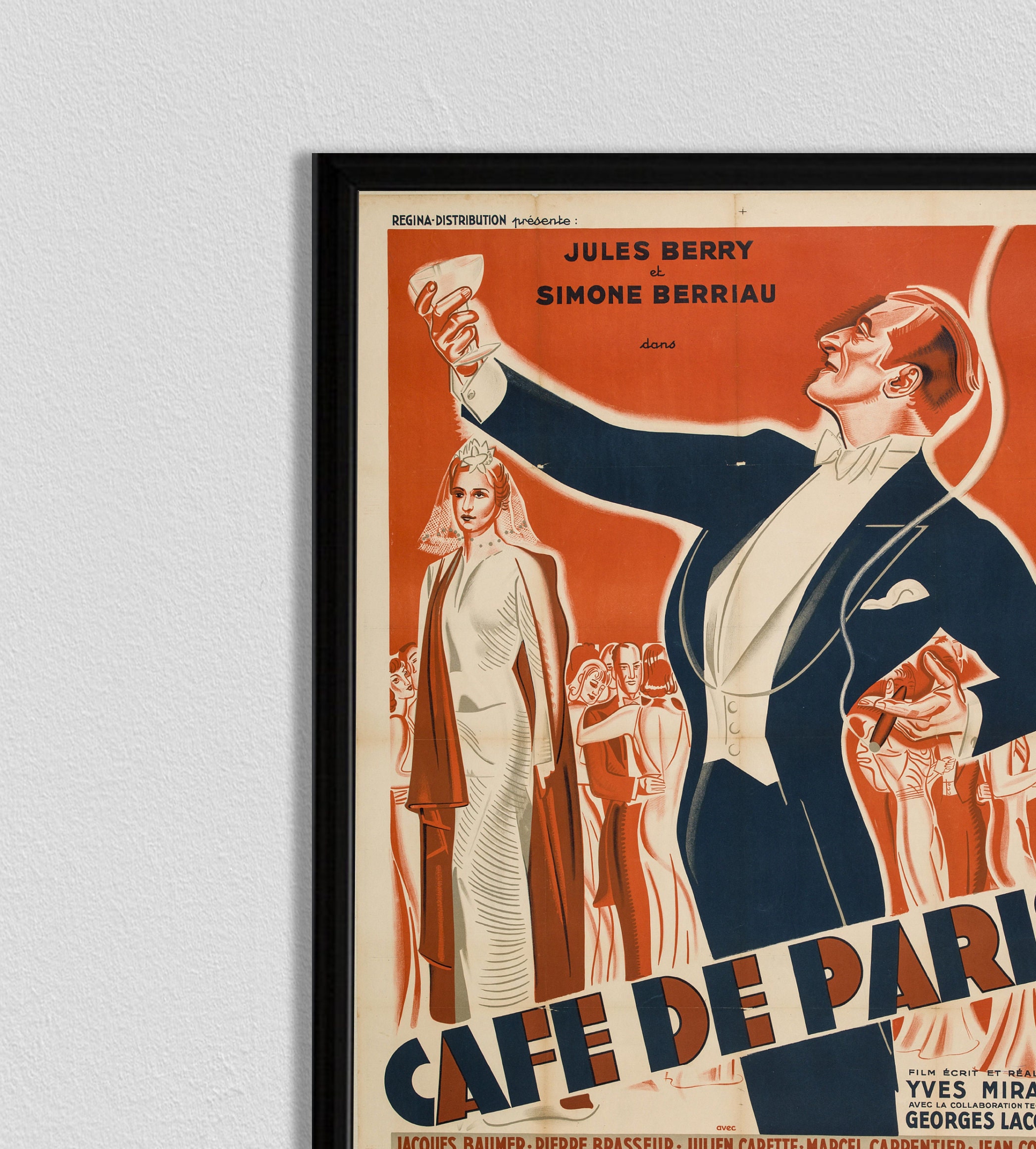 Cafe De Paris Vintage Movie Poster Print: French Cinema Wall Art - Etsy