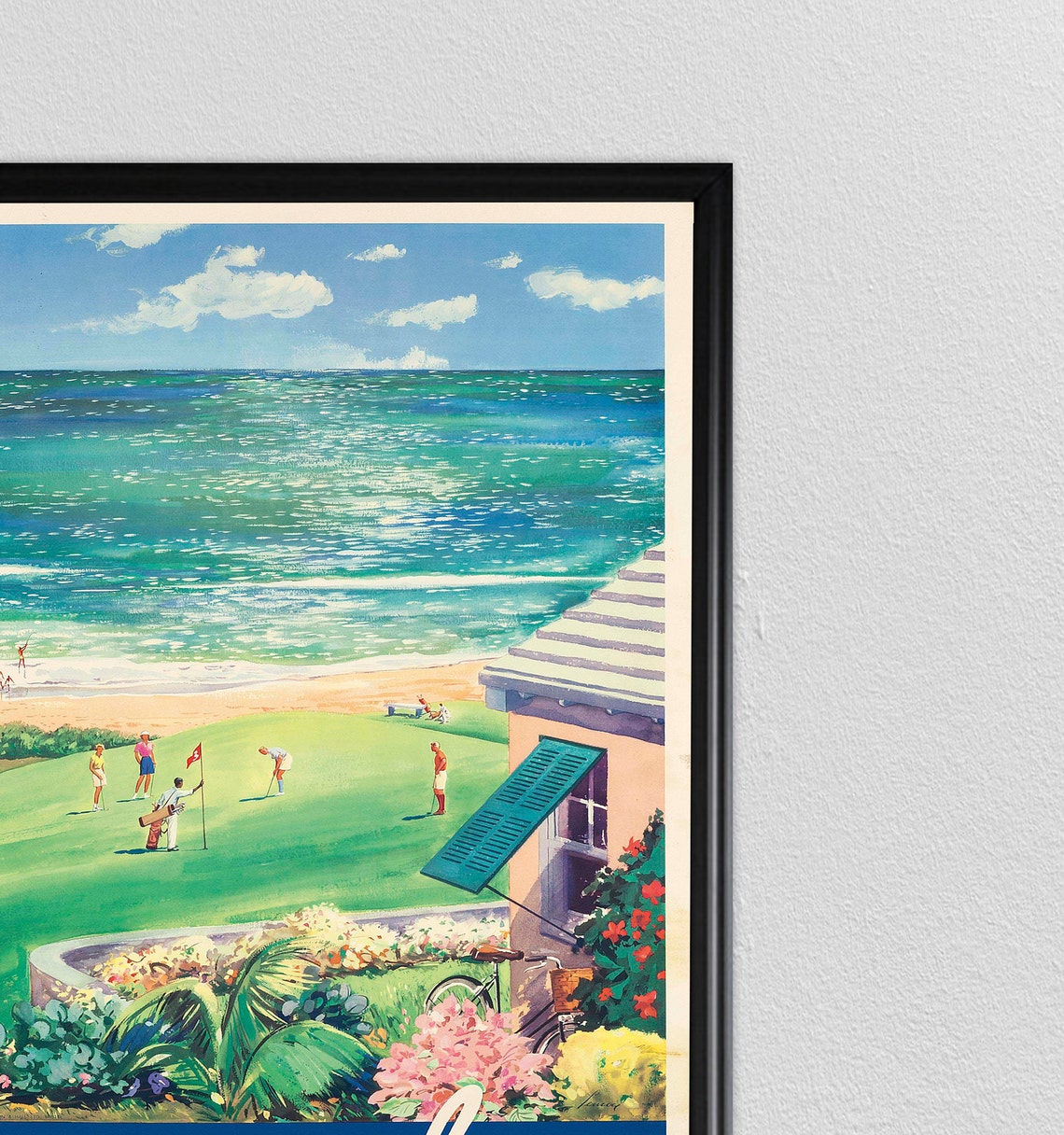 Bermuda Vintage Travel Poster Bermuda Retro Art Bermuda - Etsy