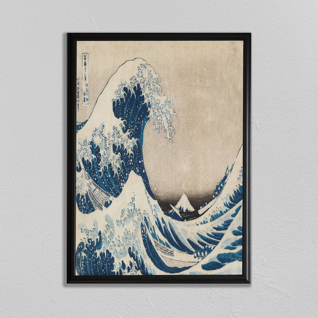 The Great Wave Poster, Vintage Japan Art, Japanese Print, KATSUSHIKA ...