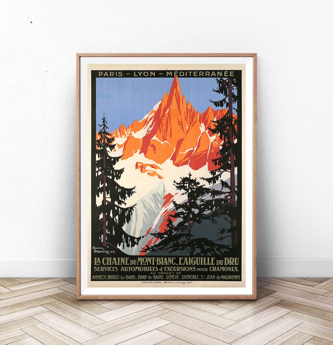 CHAMONIX POSTER: Mont Blanc Poster, French Art, Skiing Print, Mont ...