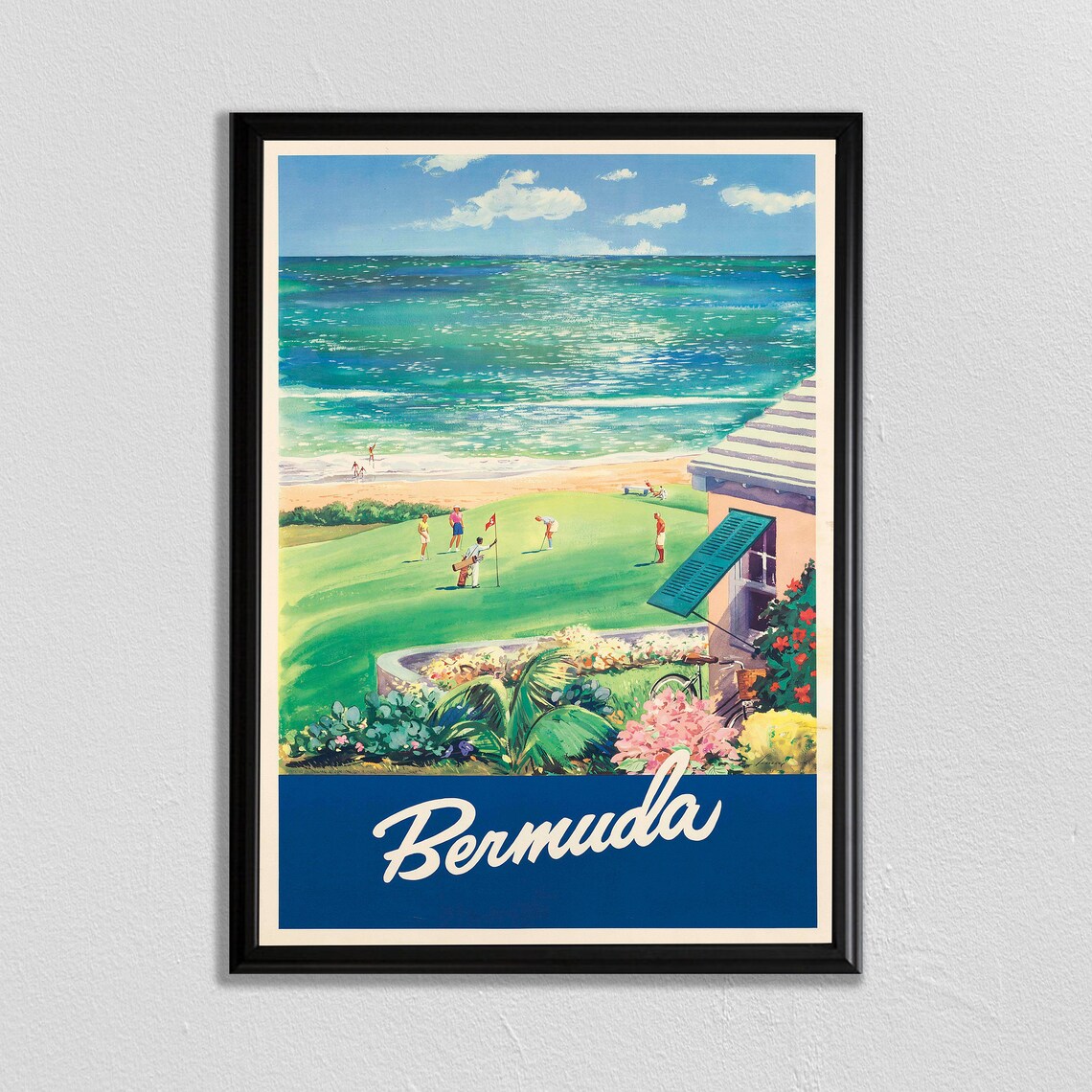 Bermuda Vintage Travel Poster Bermuda Retro Art Bermuda - Etsy