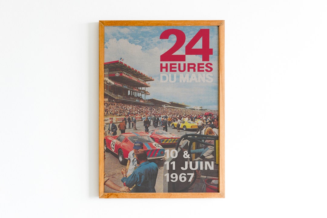Le Mans Racing Poster: Vintage French Grand Prix Art - Etsy