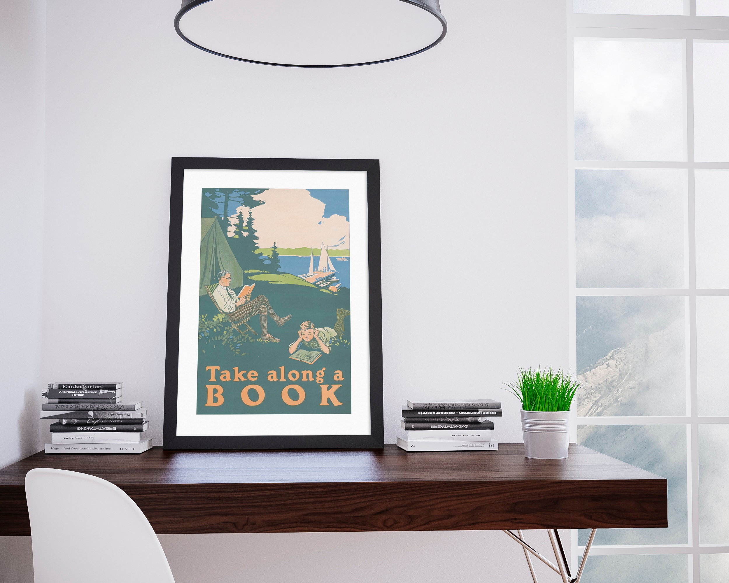 Book Poster Quote Poster Classroom Art Take Along A Book - Etsy