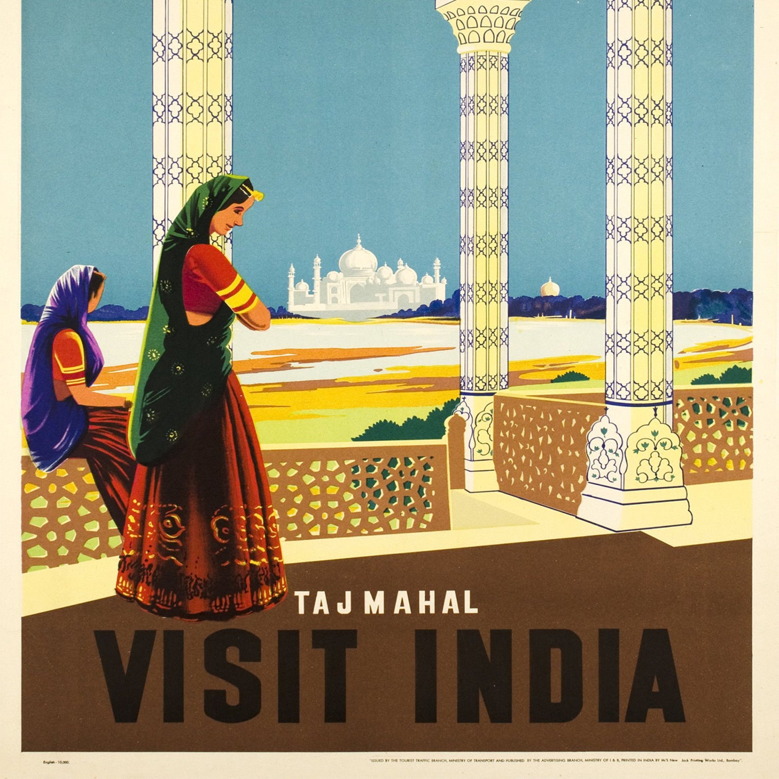 INDIA TRAVEL POSTER: India Poster Poster of India Vintage - Etsy