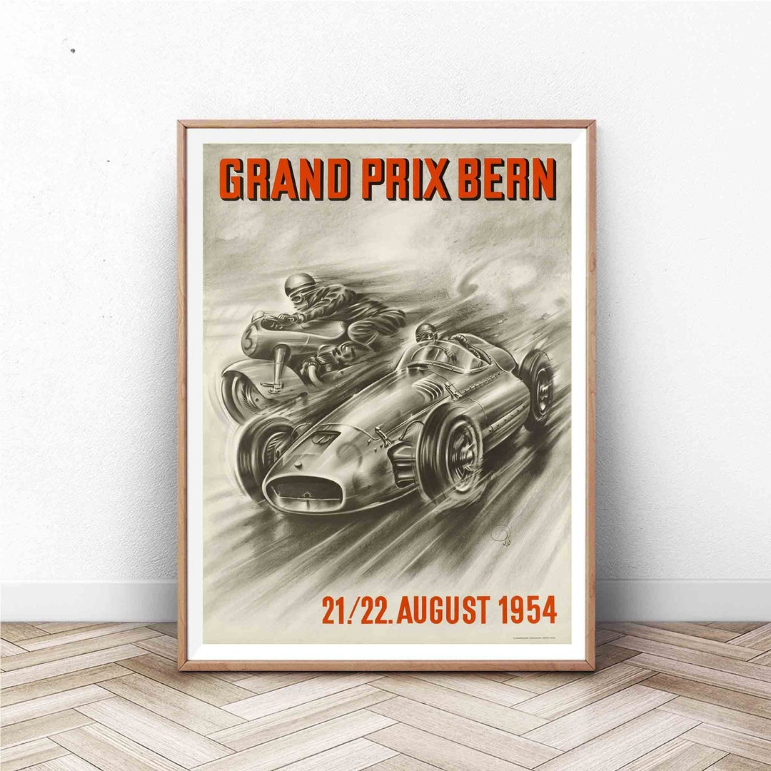 Vintage Grand Prix Poster | Car Print | Racing Art | Monaco | Vintage ...