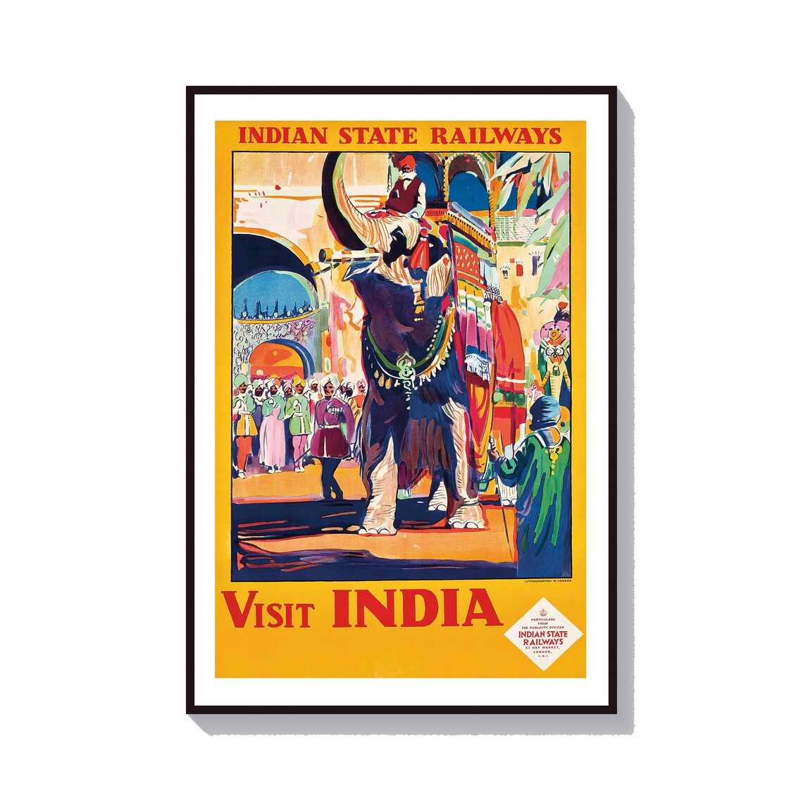 India Poster Poster of India Vintage Travel Poster Vintage | Etsy