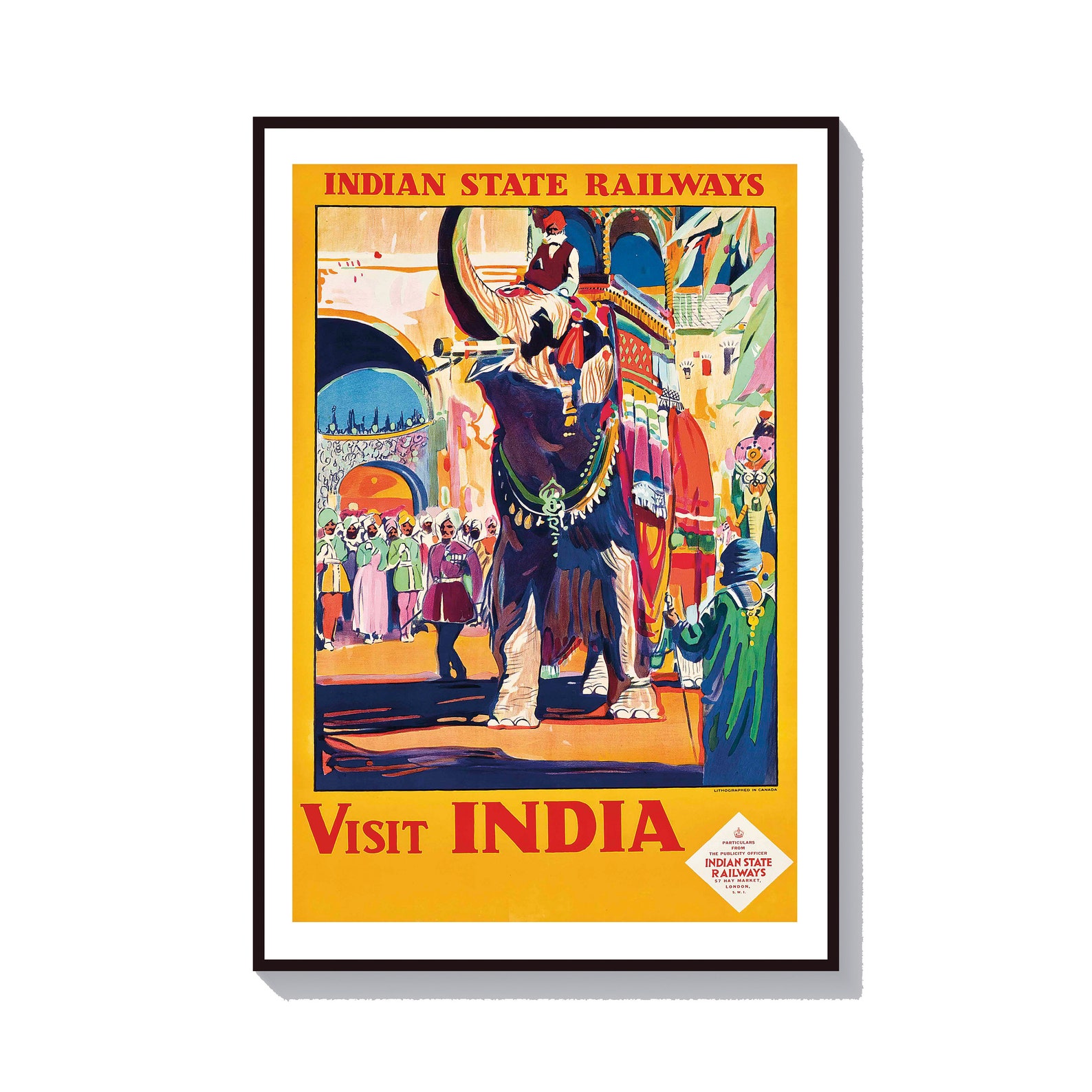 India Poster Poster of India Vintage Travel Poster Vintage | Etsy