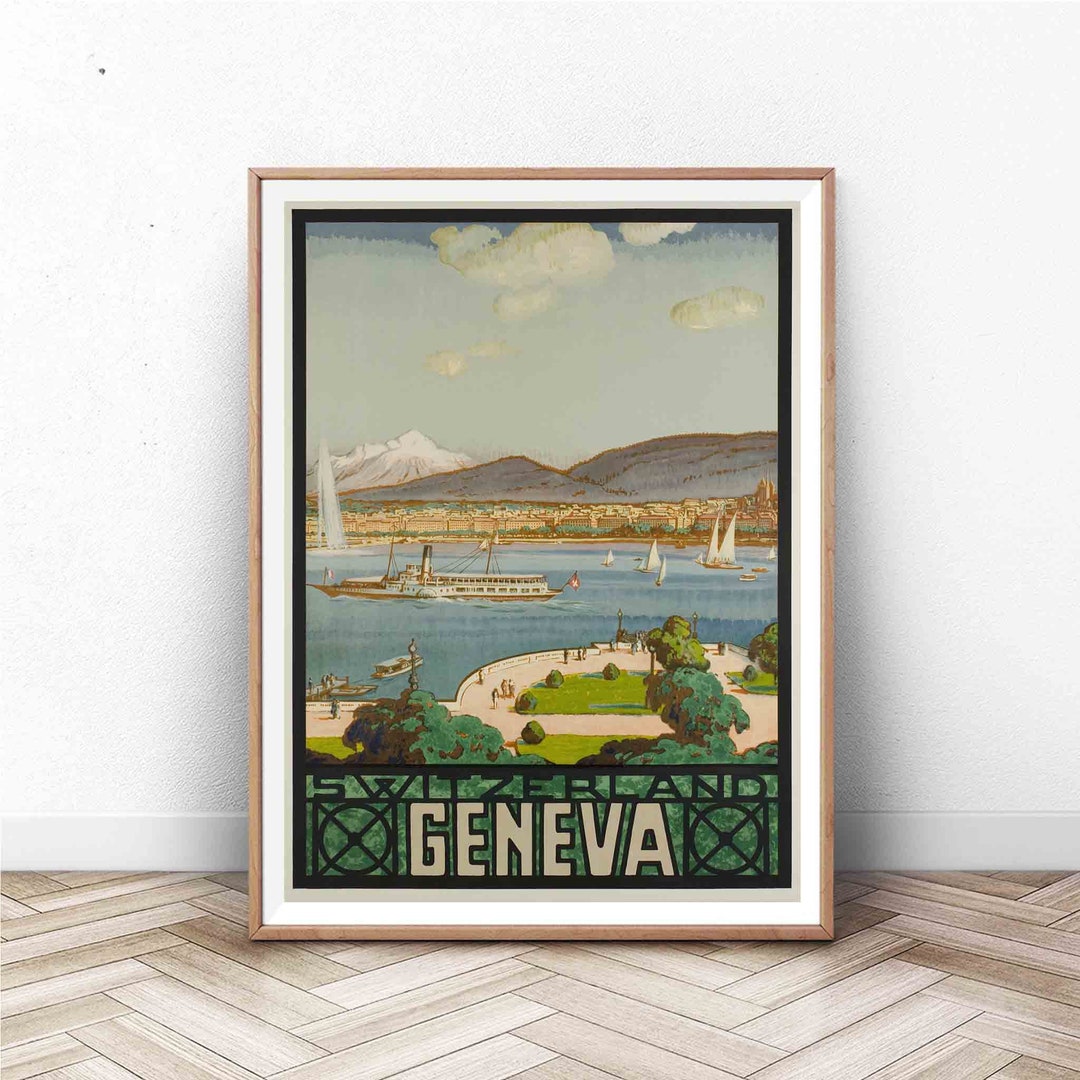 Geneva Poster | Vintage Travel Poster | Tourism Wall Art | Switzerland ...