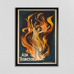 Paris Wall Art, Antique Theatre Poster, Ada Thompson, Dancer Print ...