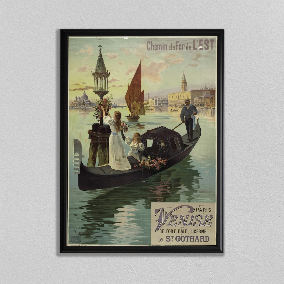 Venice Poster, Italy Print, Affiche De Venise, Poster Di Venezia, Retro ...