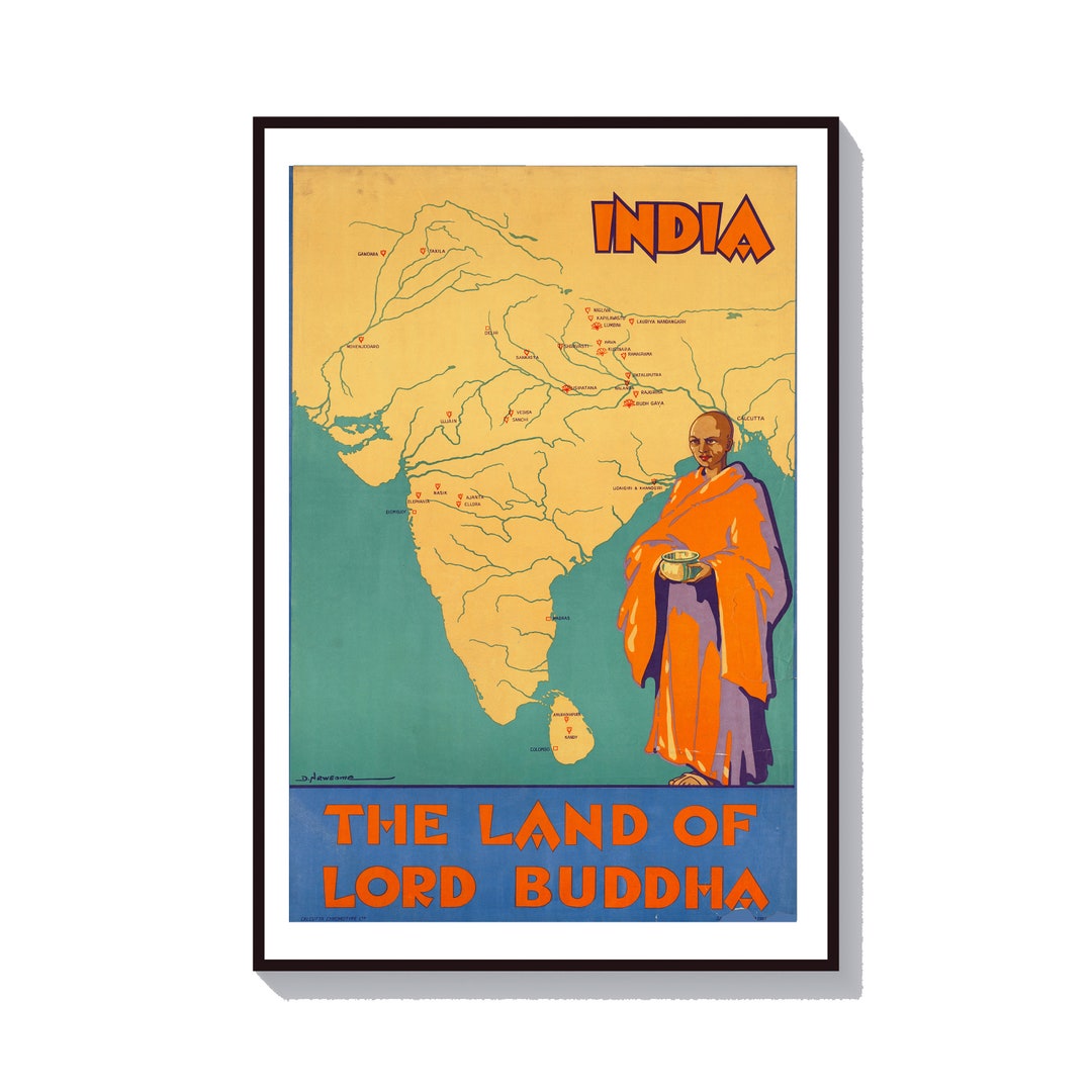 India Poster, Poster of India, Vintage Travel Poster, Vintage ...