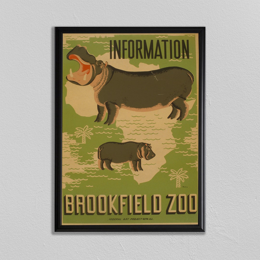 Hippo Bear Poster, Hippopotamus Art, Zoo Print, Home Decor, Africa Art ...