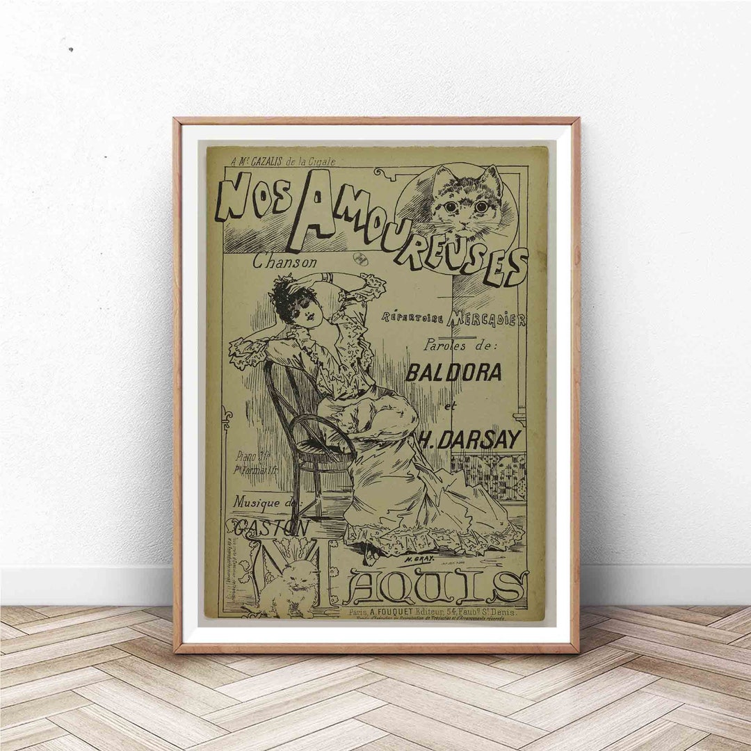 Vintage French Opera Print: Paris Theatre Art, 1890s Advertisement - Etsy