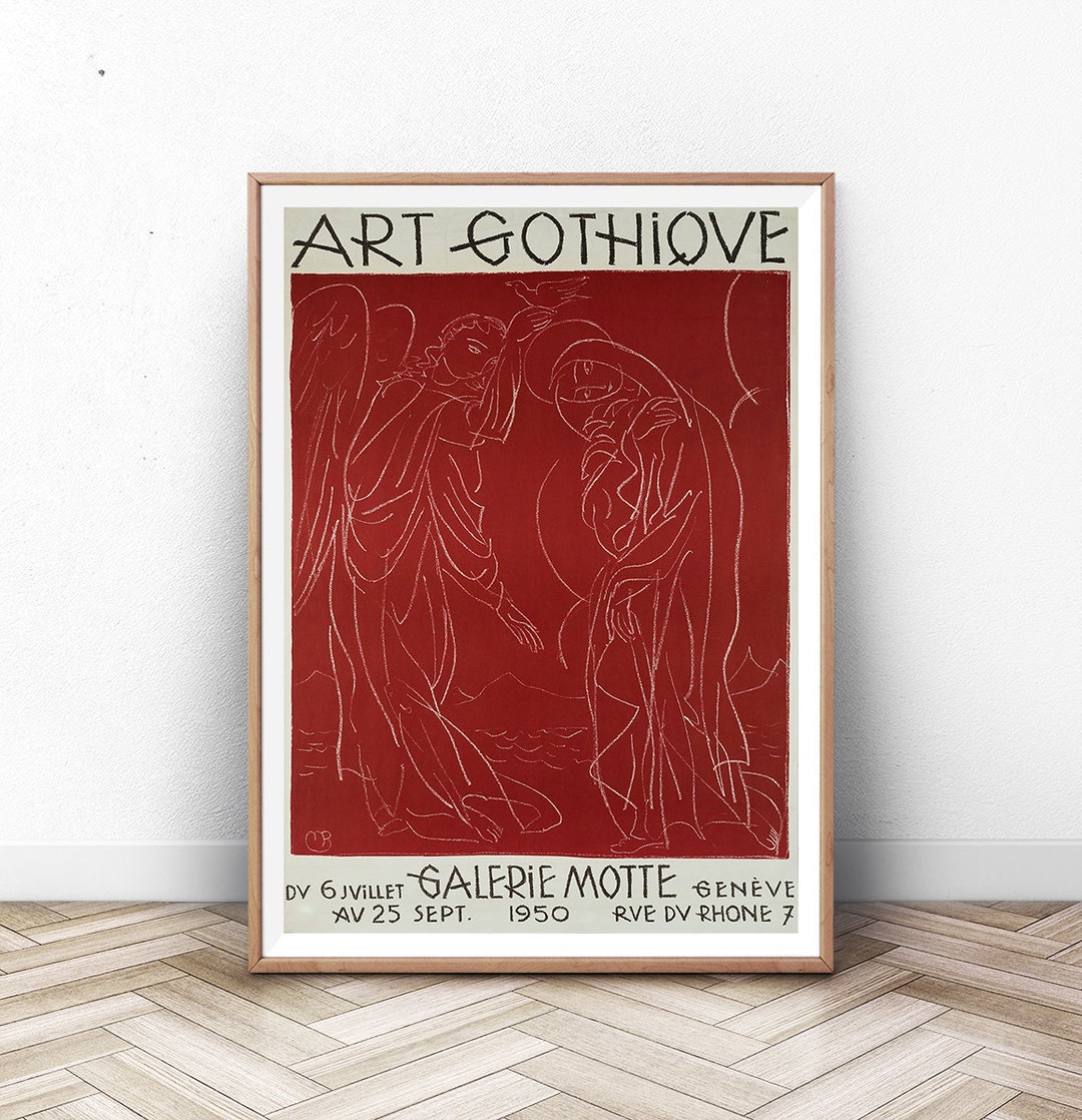 Gothic Art Exhibition Poster, Modern Scandinavian Art, Gallery Poster ...