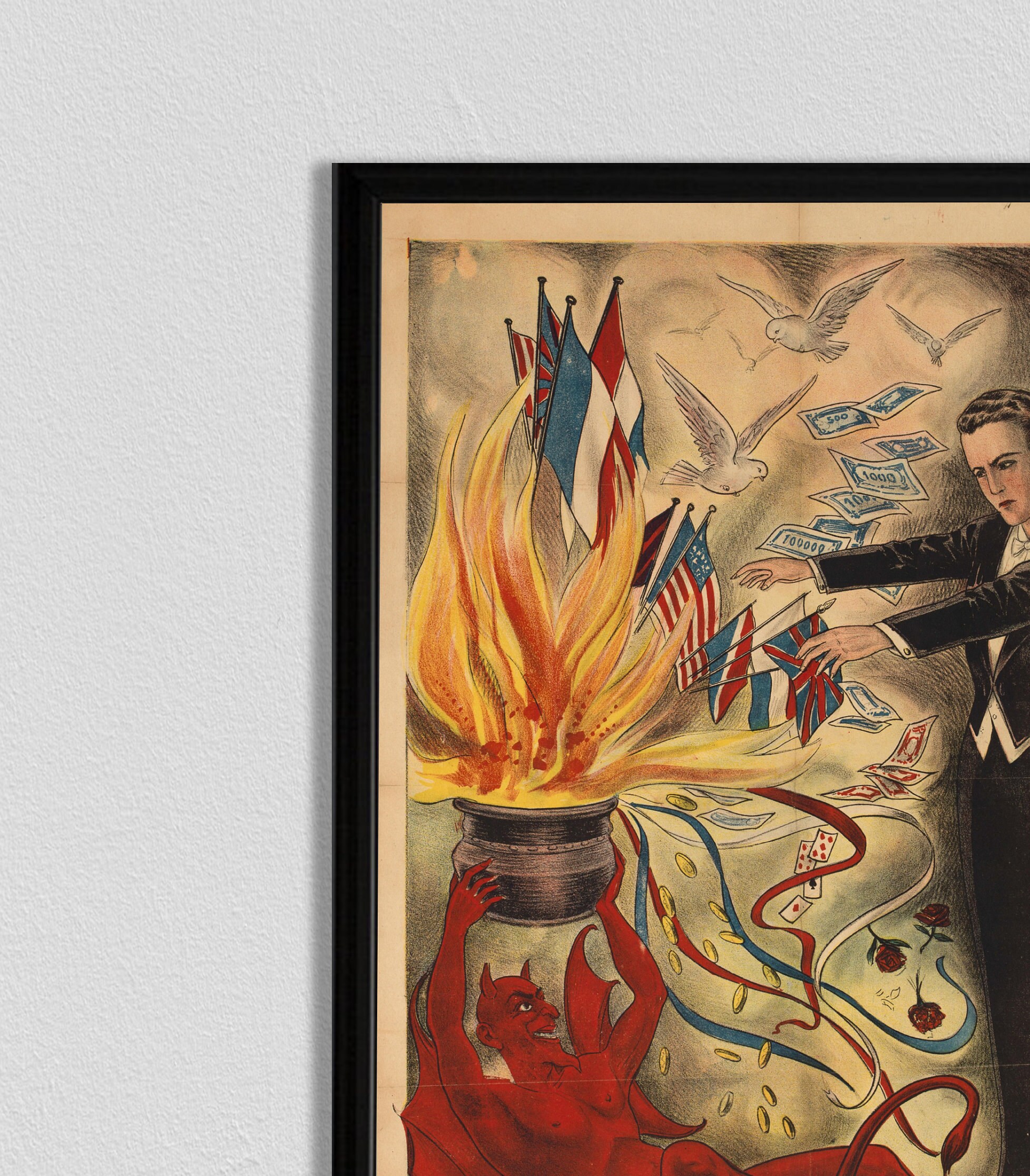 Magic Poster Magic Lover Gift Magician Art Paris Wall Art | Etsy