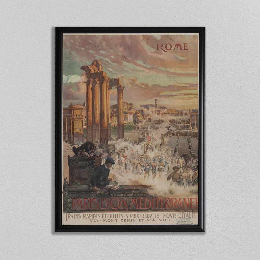 Rome Poster, Poster Di Roma, Affiche De Rome, Retro Poster, Vintage ...