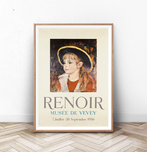 Renoir Art Exhibition Poster Modern Scandinavian Art Gallery | Etsy