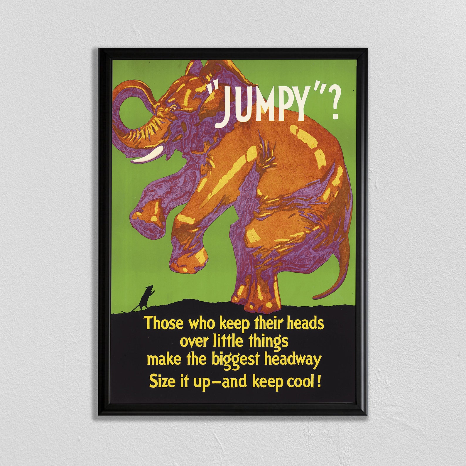 Motivational Poster Classroom Art Animal Print Elephant - Etsy