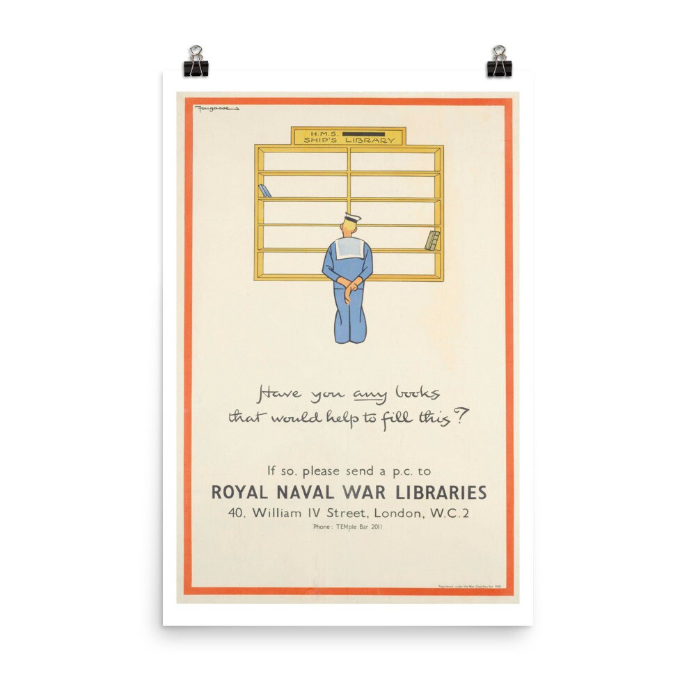 Book Posters Reading Poster Vintage Library Art Classroom - Etsy