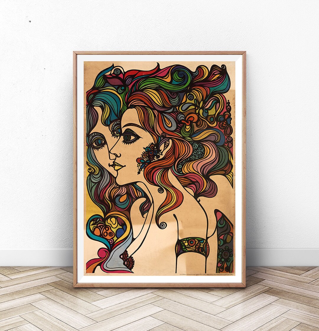Psychedelic Poster, Hippy Art Work, Hippy Art, Concert Poster, Band ...