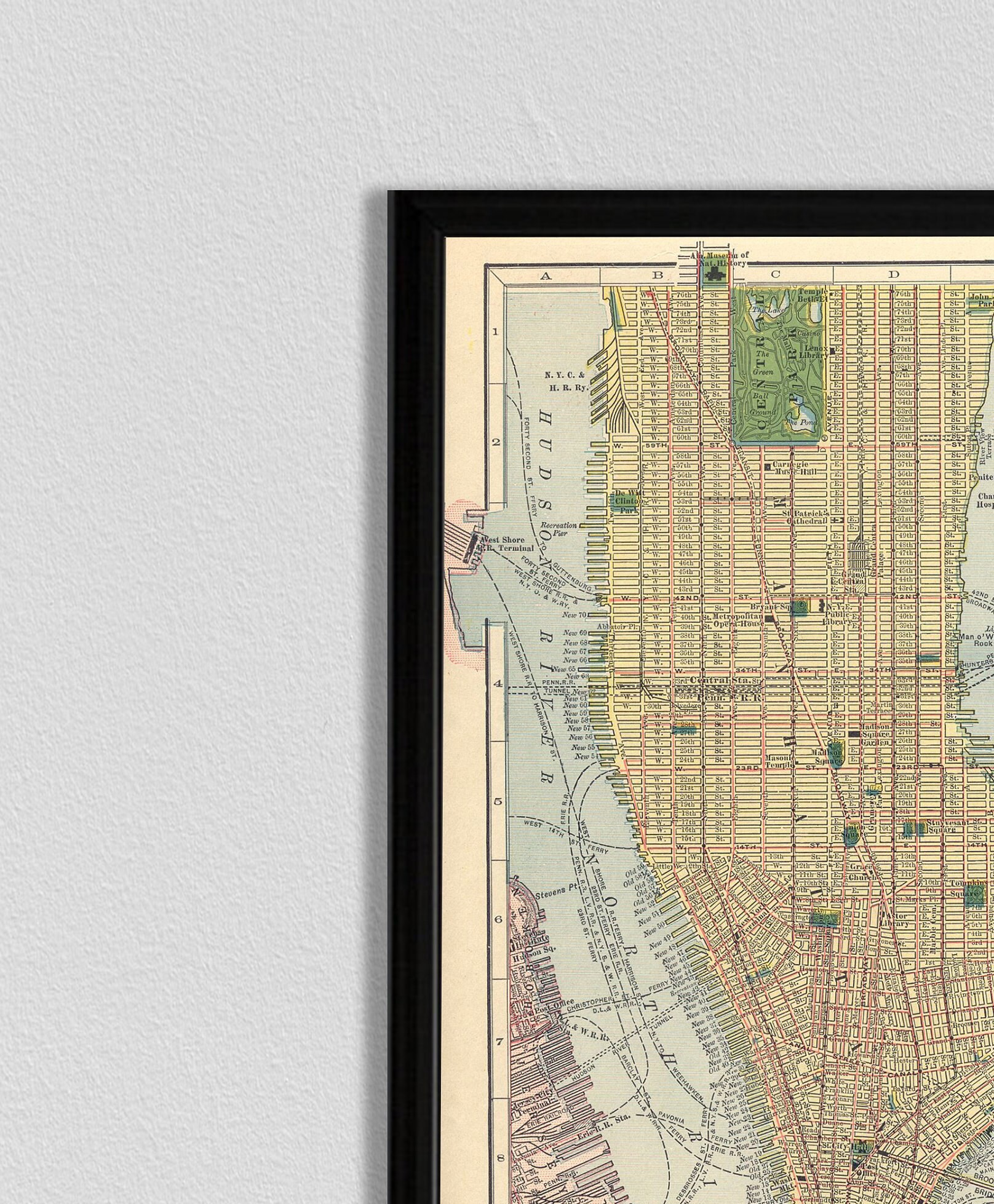 Vintage New York City Map Print: 1910 NYC, Central Park Art - Etsy
