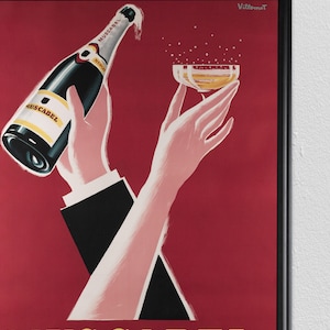 Vintage Champagne Ad Print: Paris Wall Art - Etsy