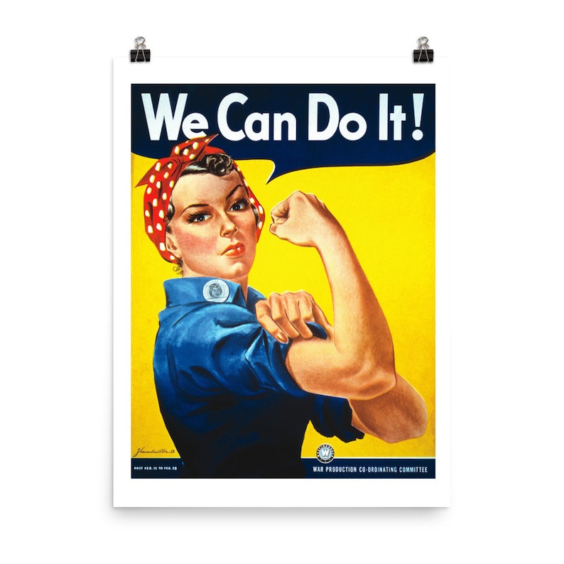 We Can Do It Poster Feminism Print Retro Ad Poster War - Etsy