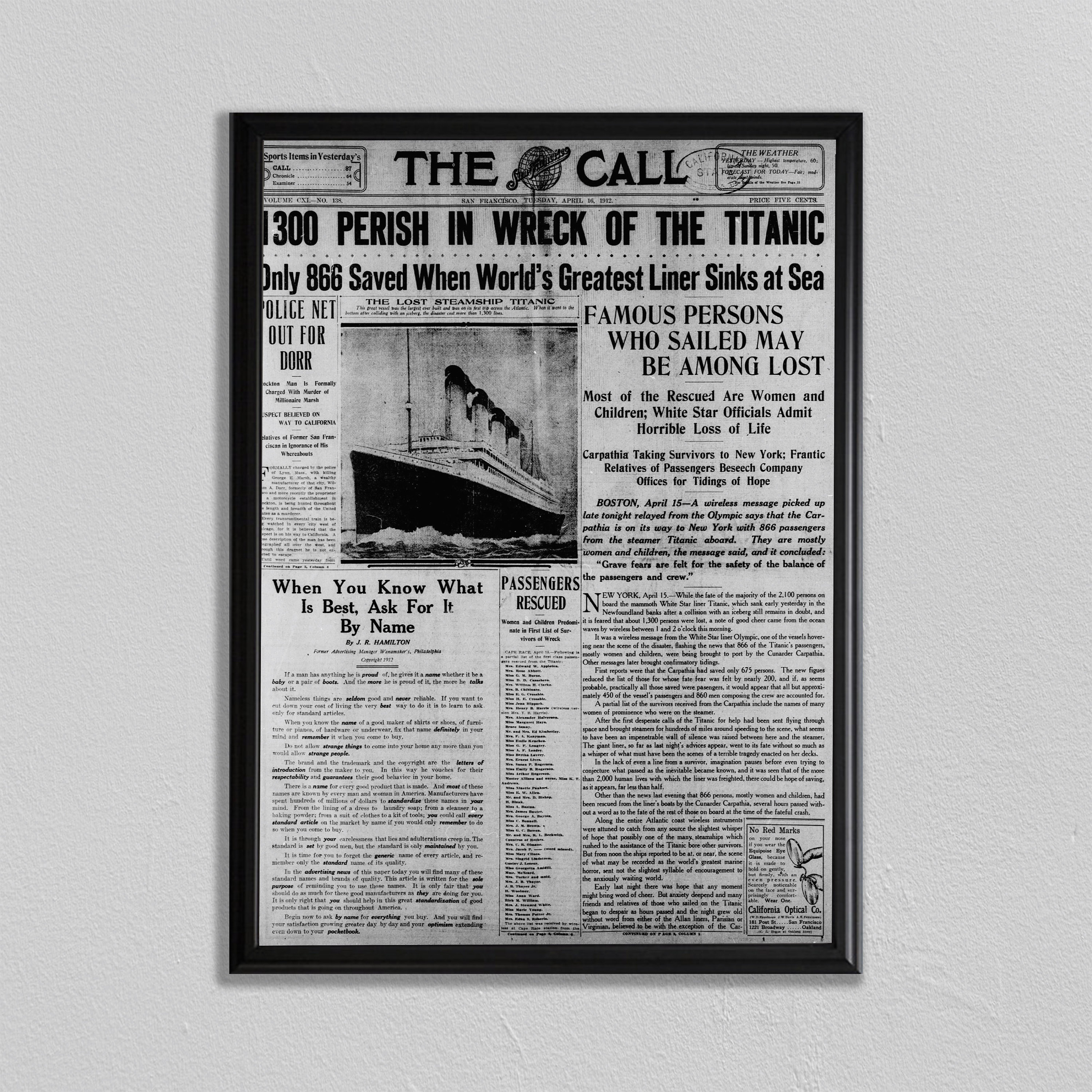 Vintage Newspaper Front Page