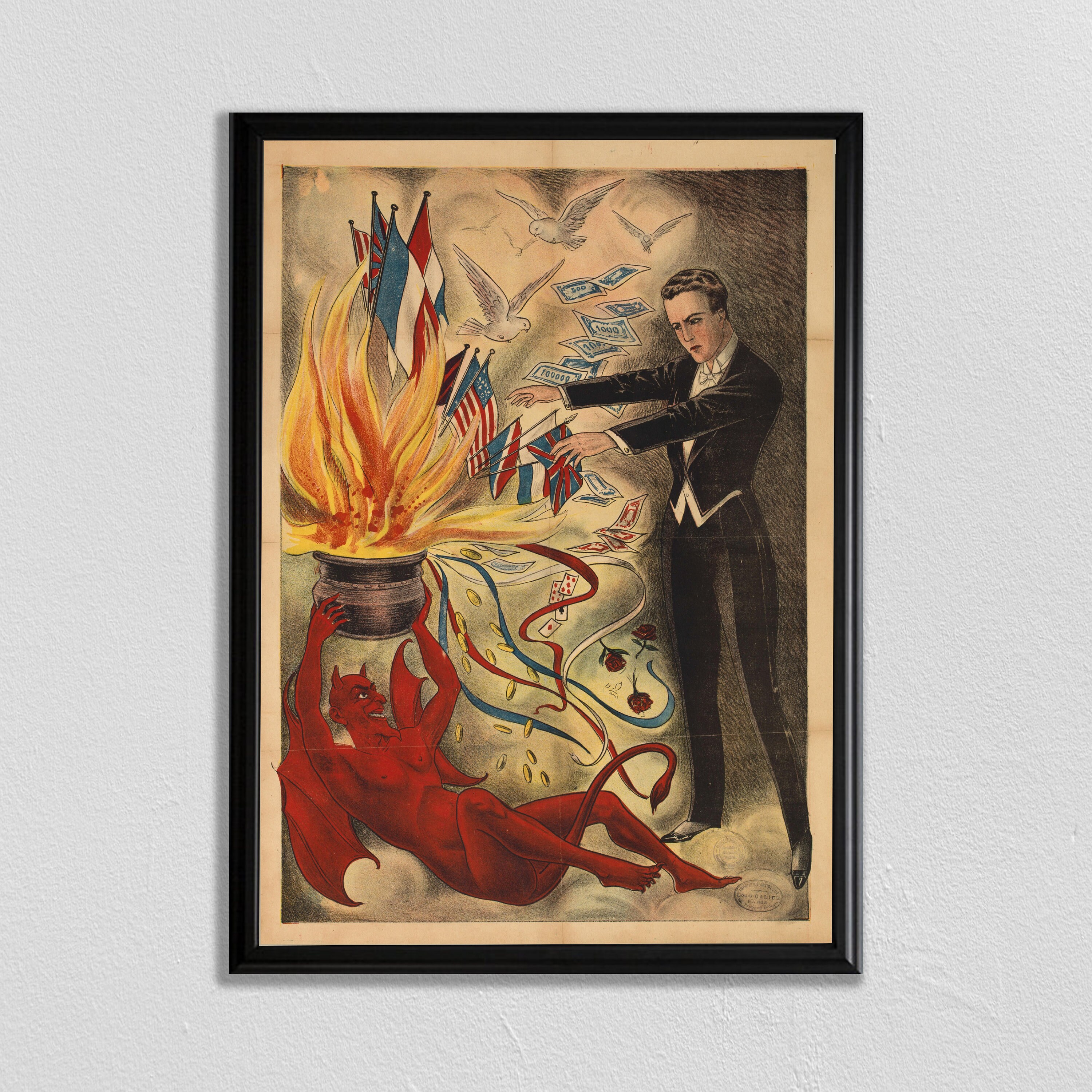 Magic Poster Magic Lover Gift Magician Art Paris Wall Art | Etsy