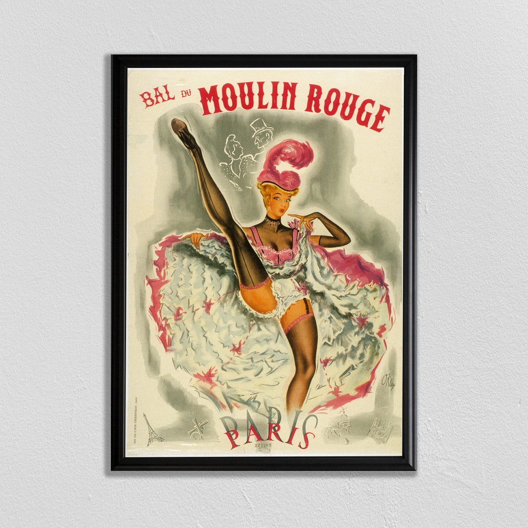 Paris Wall Art Vintage French Print Retro Theatre Poster Movie Poster ...